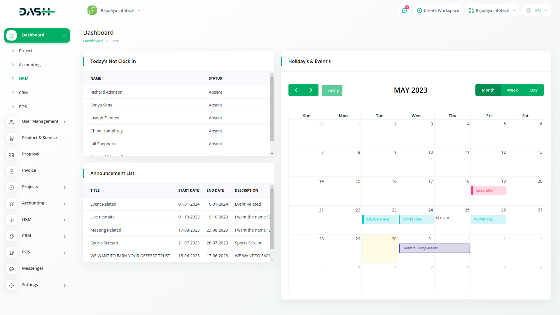 WorkDo Dash SaaS - Open Source ERP with Multi-Workspace by RajodiyaInfotech