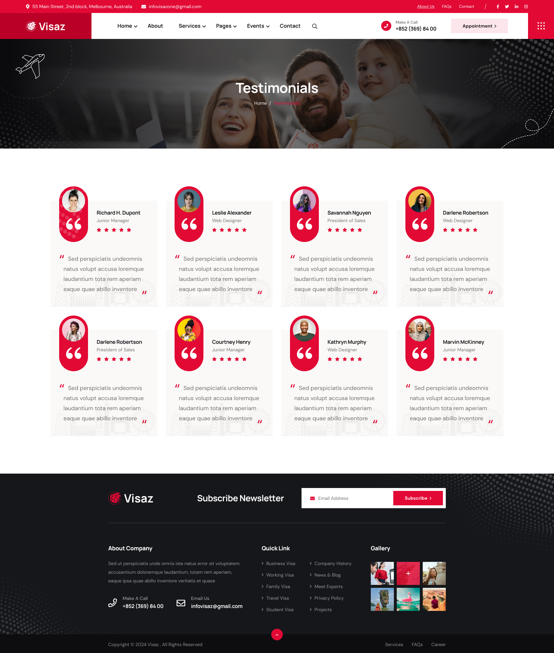 Visaz - Immigration Visa Consulting Figma Template by thimshop | ThemeForest