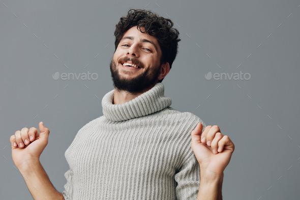 Adult man caucasian male happy young person guy face white portrait ...