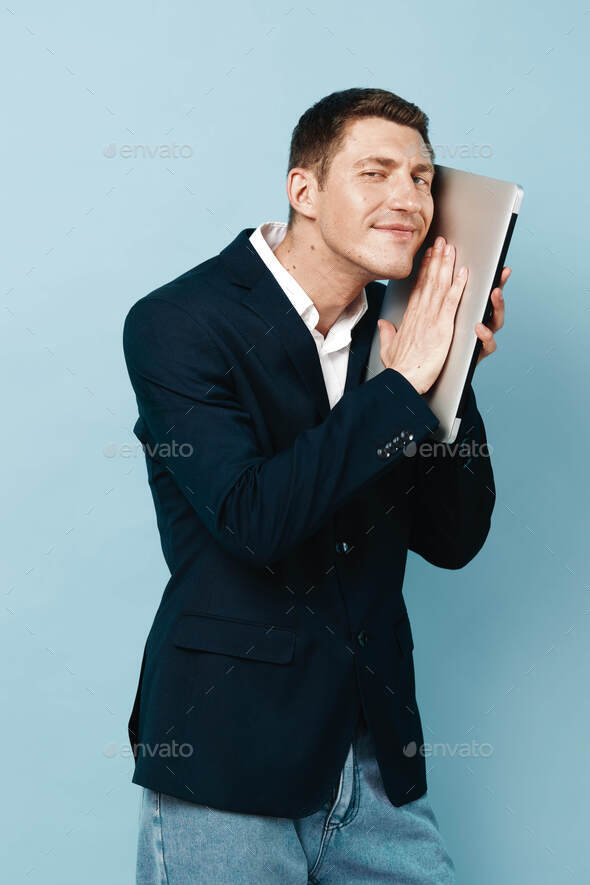 Portrait guy isolated confident background adult handsome person young ...