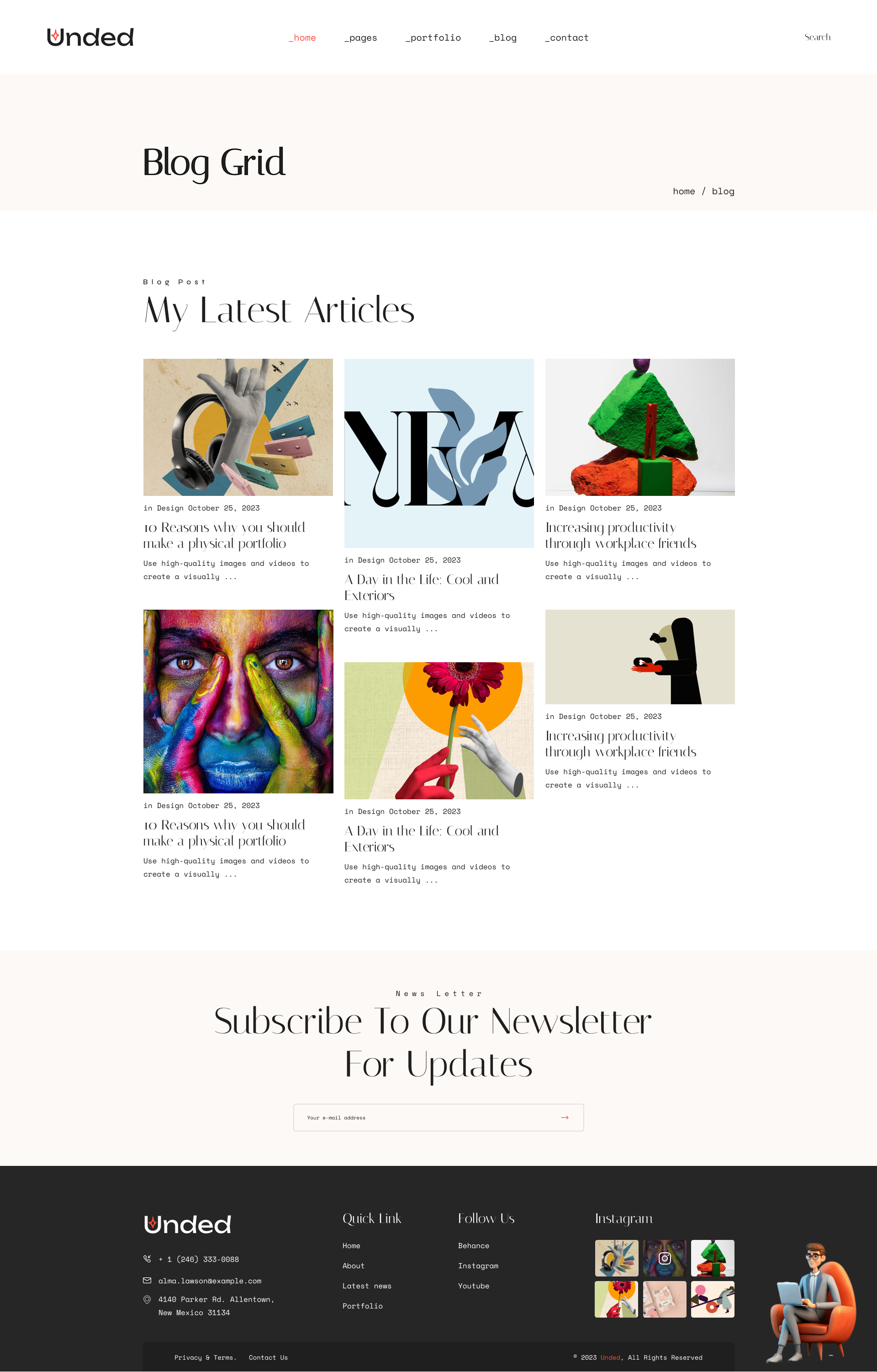 Unded - Creative Agency and Portfolio Figma Template by envalab | ThemeForest