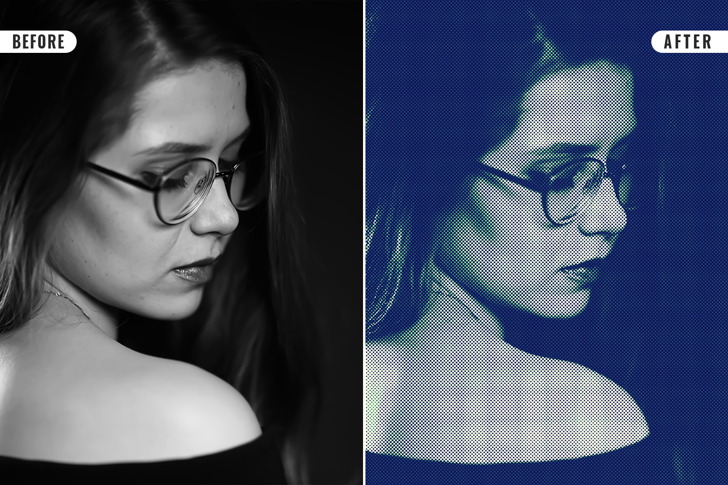 Pixel Halftone Photo Effect, Add-ons | GraphicRiver