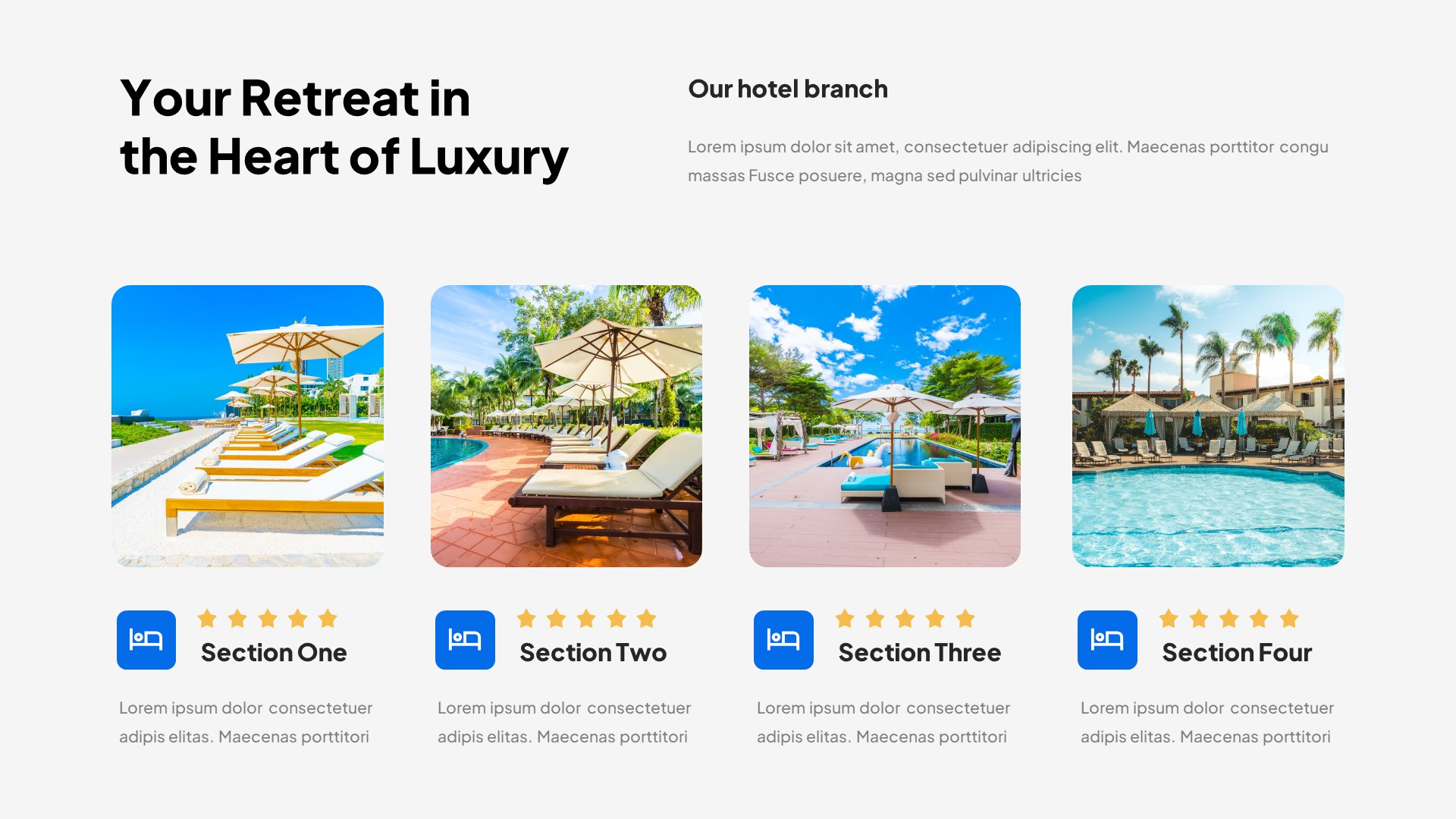 Zuantic - Hotel & Resort Powerpoint Template, Presentation Templates
