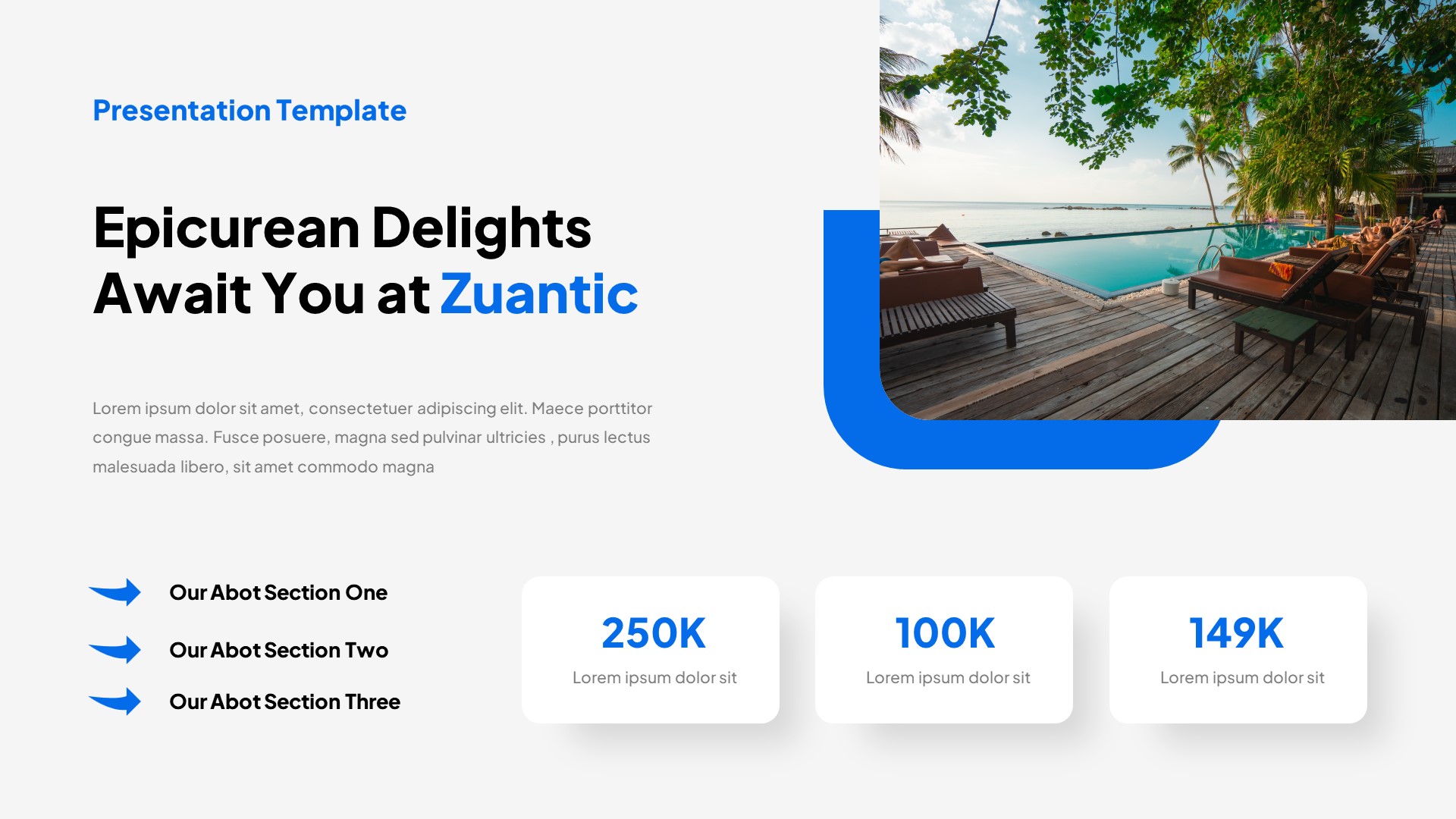 Zuantic - Hotel & Resort Powerpoint Template, Presentation Templates