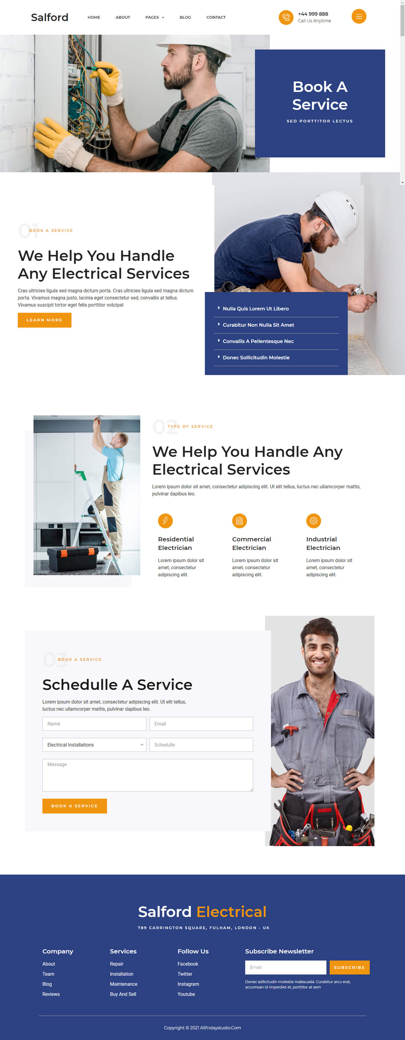 Salford - Electrical & Electrician Service Company Elementor Pro ...