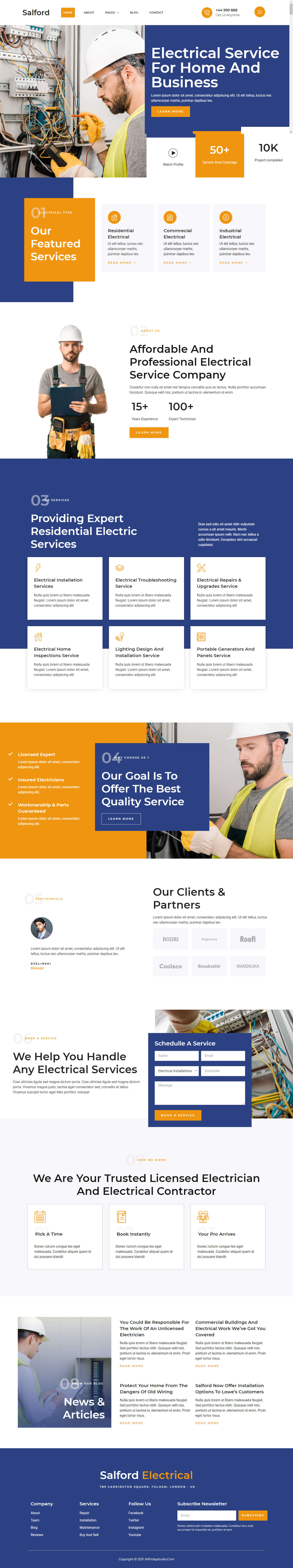 Salford - Electrical & Electrician Service Company Elementor Pro ...