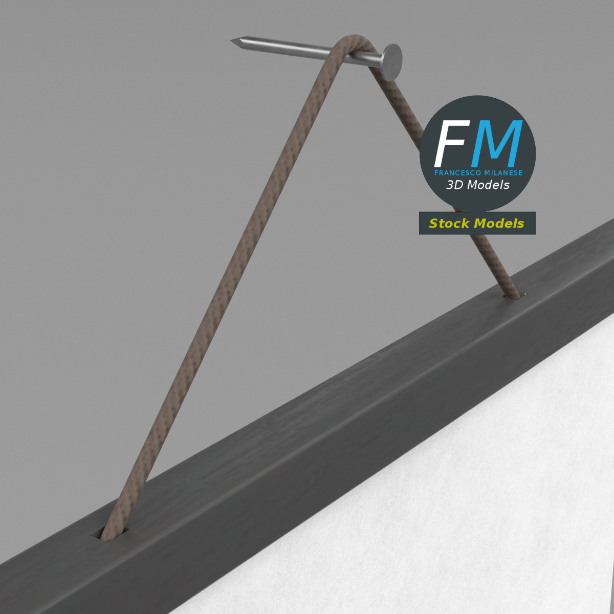 Poster display with rope hanger by FrancescoMilanese85 | 3DOcean