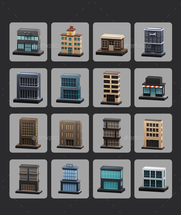 Building 3d illustration, Graphics | GraphicRiver