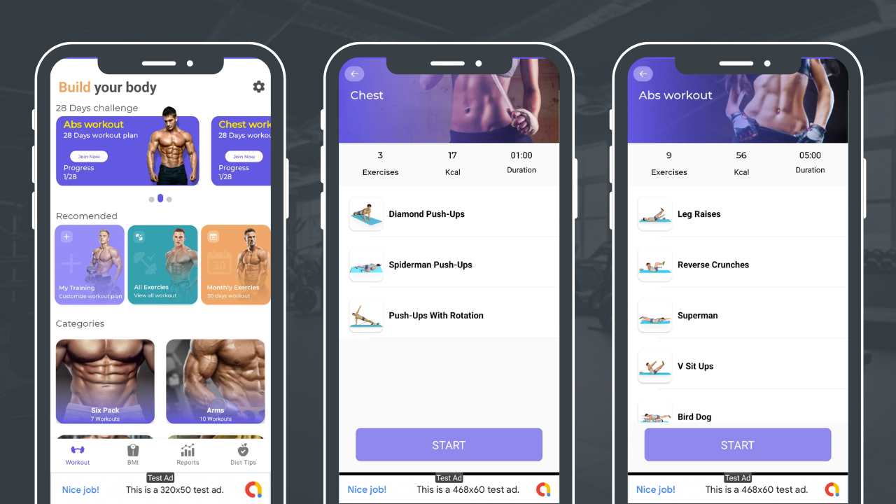Home Workout for Men & Women Fitness at Home by MJAppsStudio | CodeCanyon