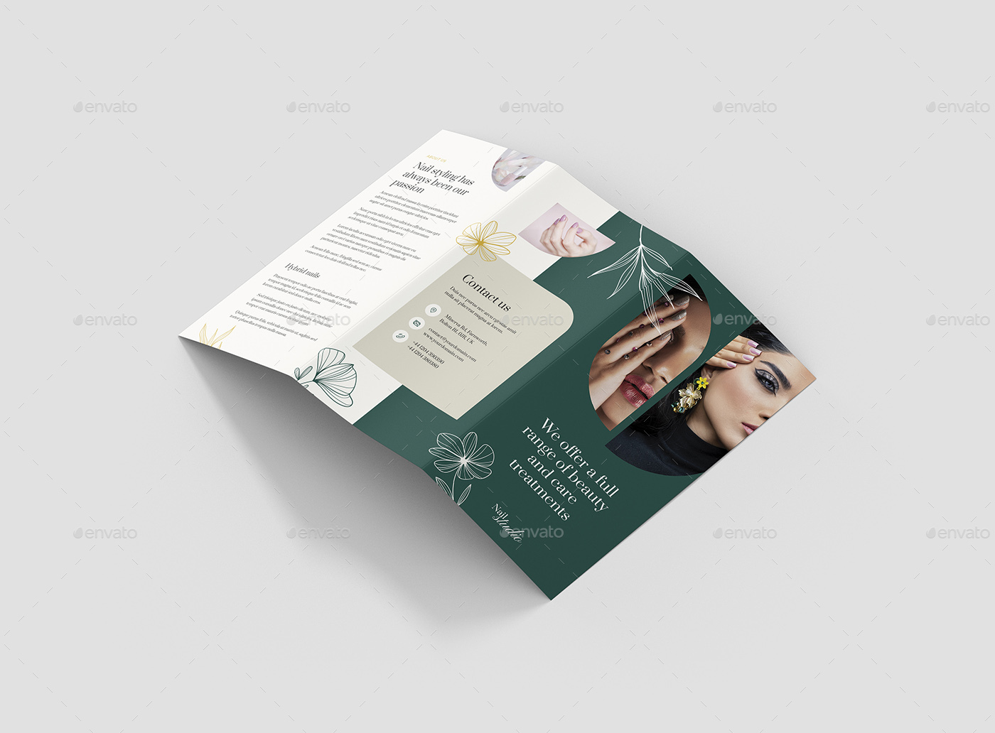 Nail Salon Brochure Tri-Fold Template, Print Templates | GraphicRiver