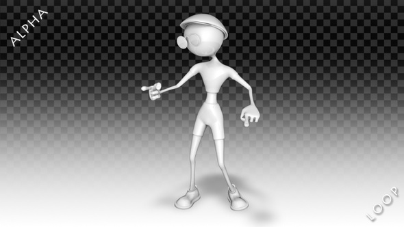 3D Man Character - Cartoon Ritm Dance, Motion Graphics | VideoHive