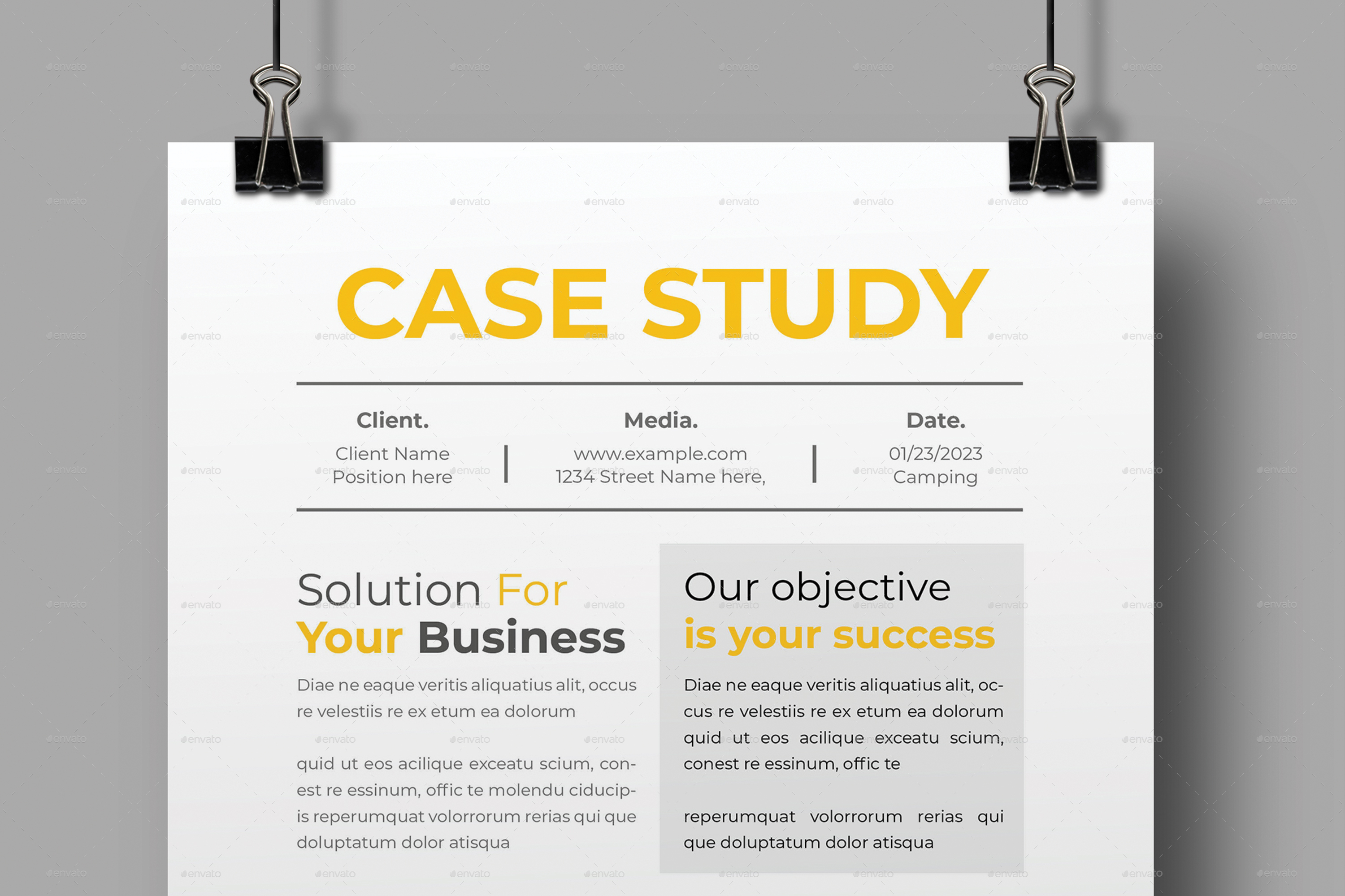 Case Study template, Print Templates | GraphicRiver