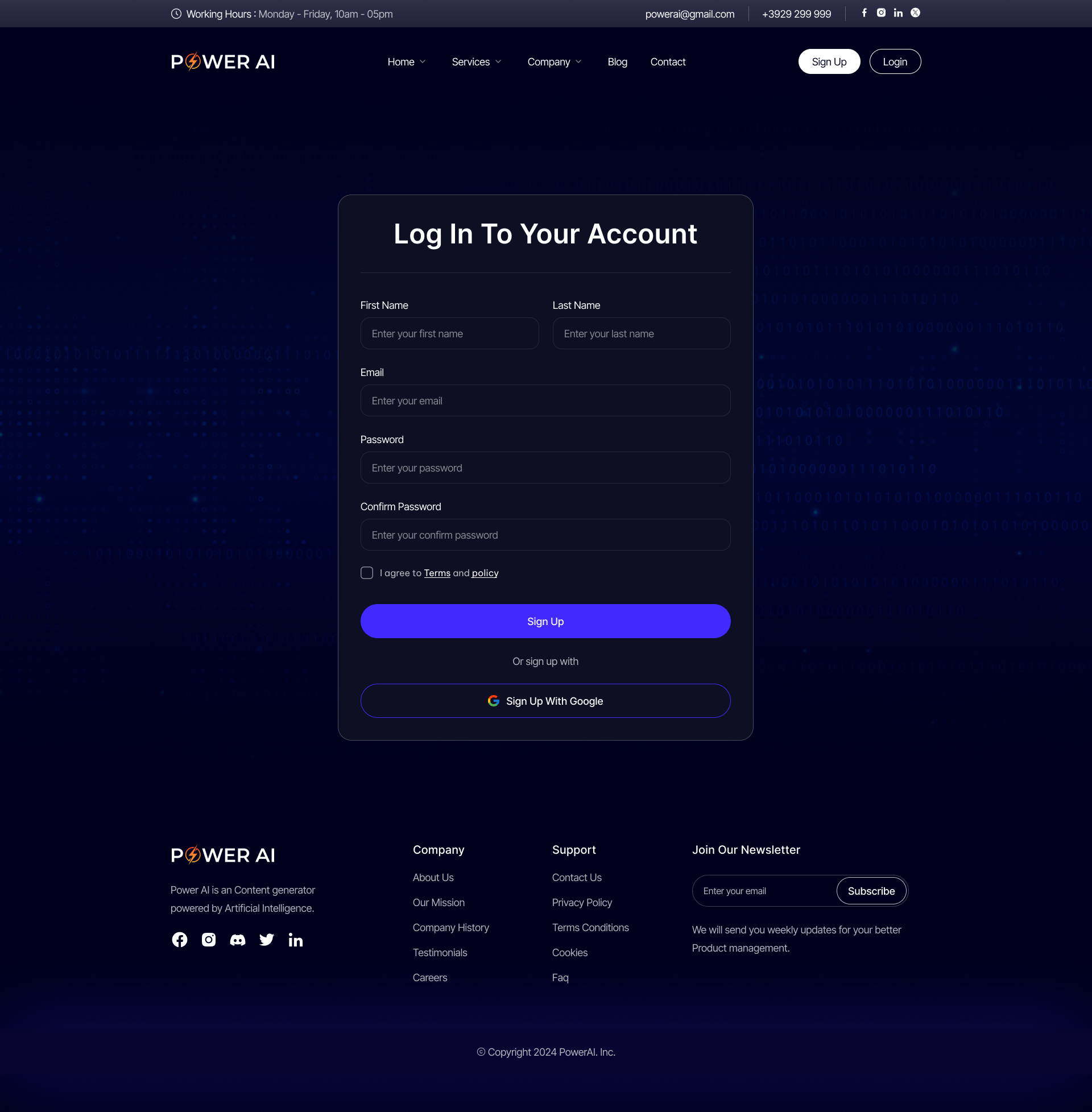 Power AI - Artificial Intelligence Multipurpose Website Figma Template ...