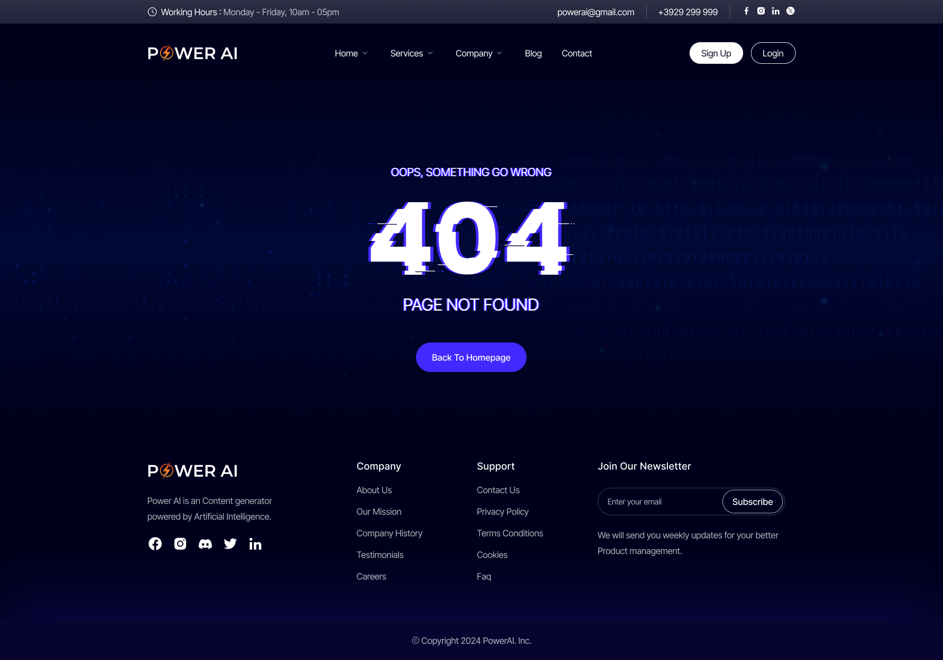 Power AI - Artificial Intelligence Multipurpose Website Figma Template ...