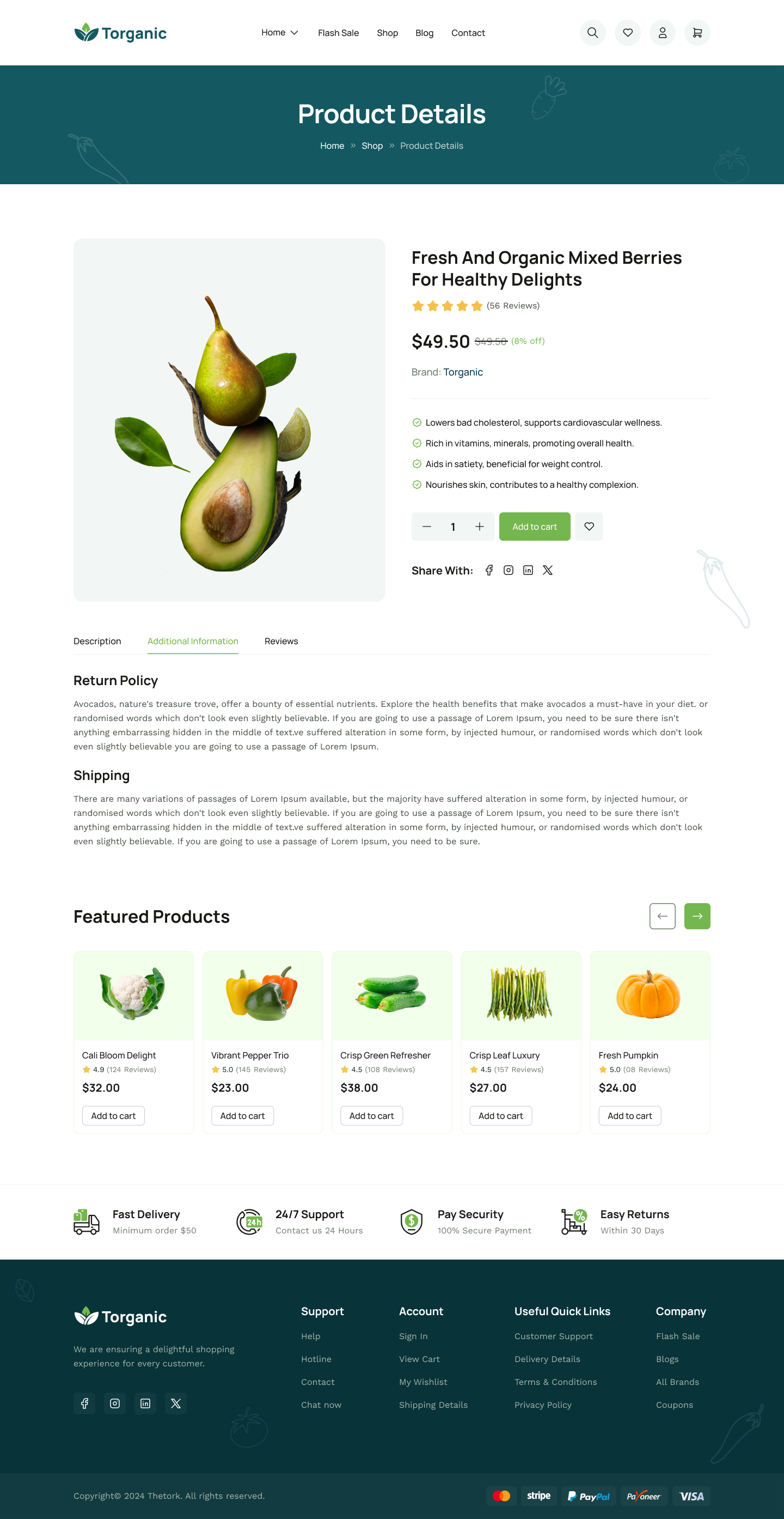 Torganic - Modern Grocery & Organic Product Ecommerce Figma Template ...