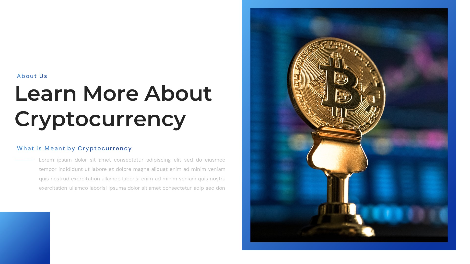 Goldent – Cryptocurrency PowerPoint Template, Presentation Templates