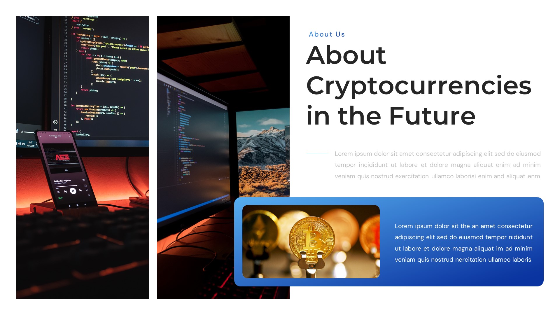 Goldent – Cryptocurrency PowerPoint Template, Presentation Templates