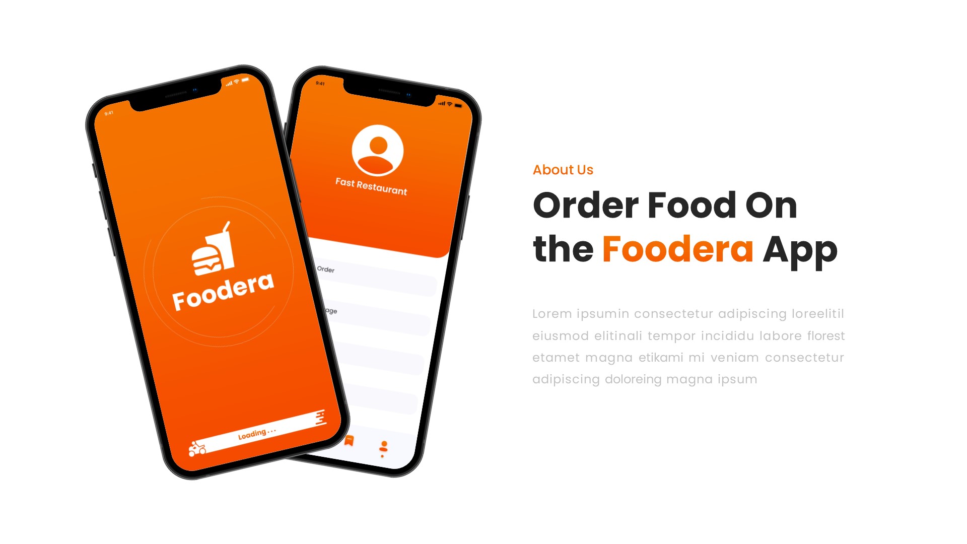 Foodera – Food Delivery Mobile App & SAAS Google Slides Template ...