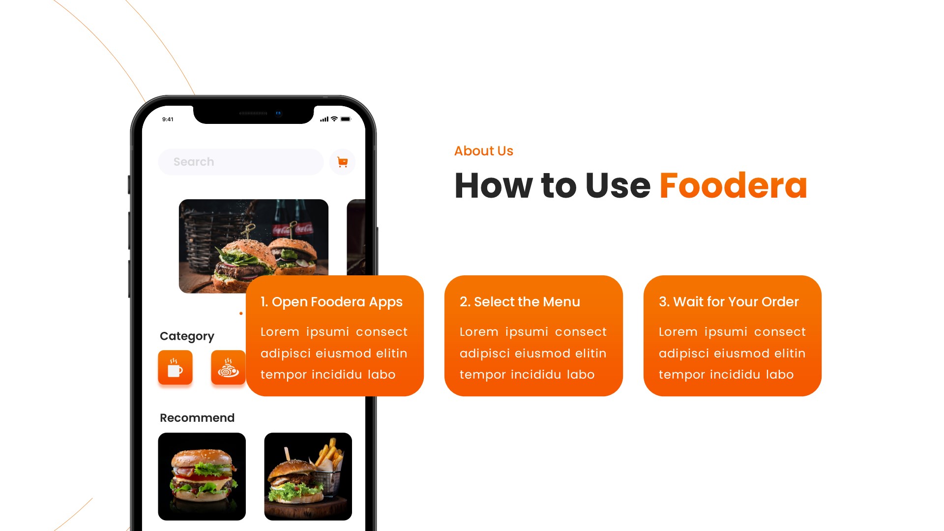 Foodera – Food Delivery Mobile App & SAAS Google Slides Template ...