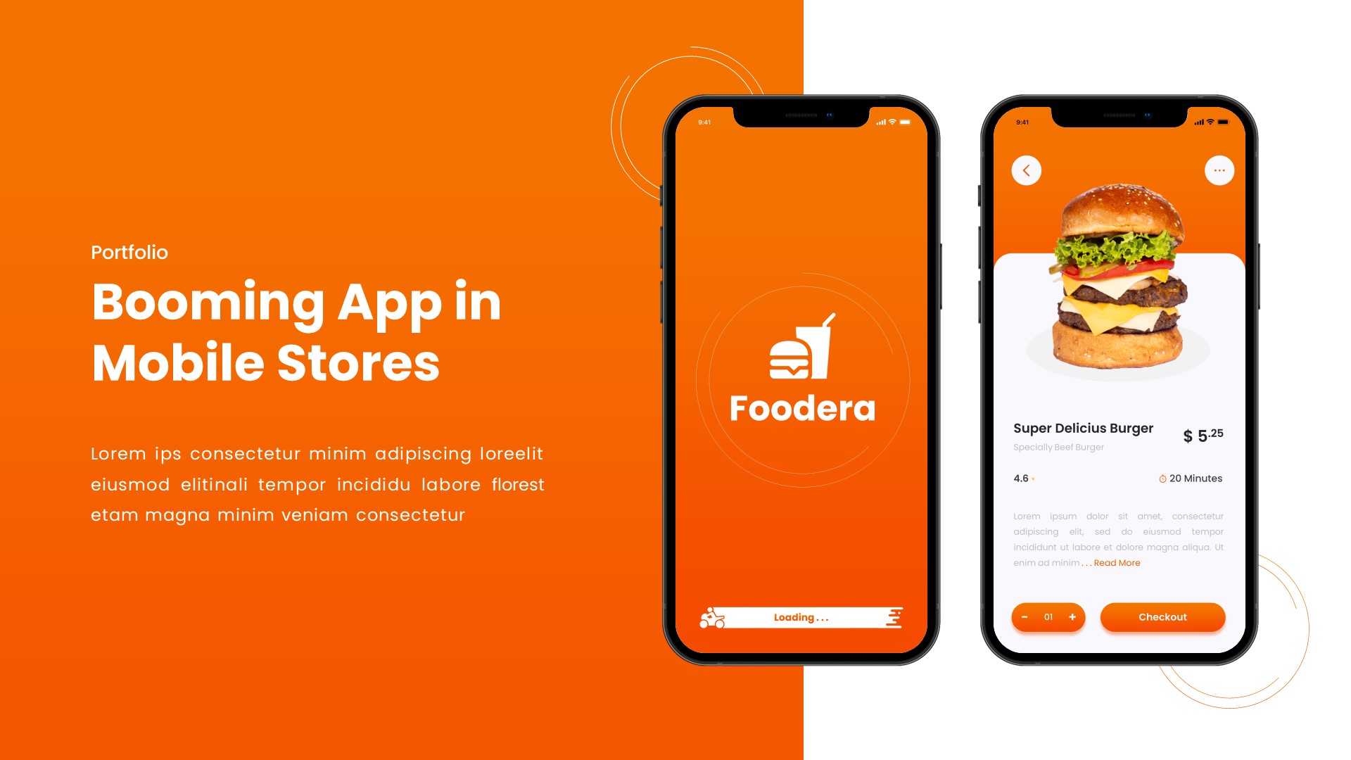 Foodera – Food Delivery Mobile App & SAAS Google Slides Template ...