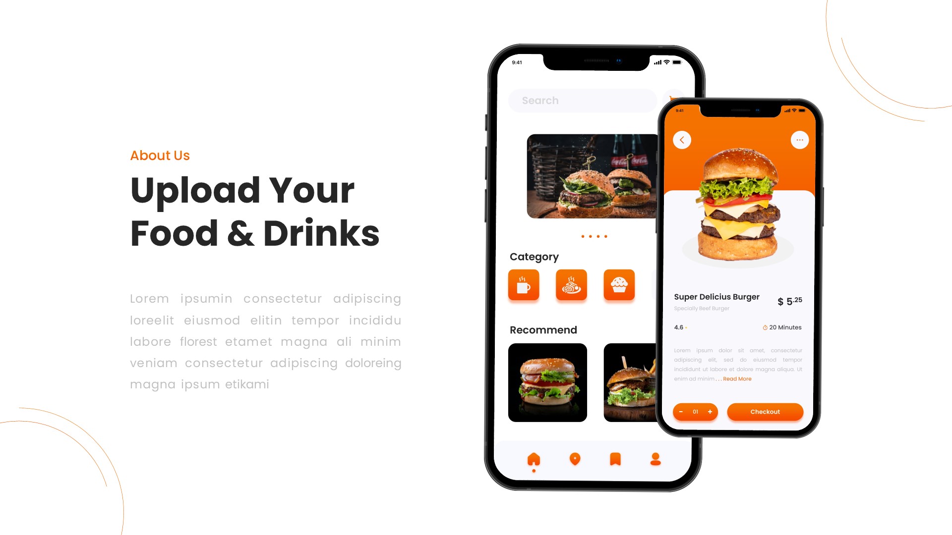 Foodera – Food Delivery Mobile App & SAAS PowerPoint Template ...