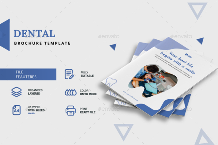 Dental Brochure Bifold Templates, Print Templates | GraphicRiver