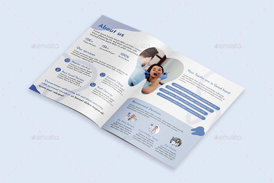 Dental Brochure Bifold Templates, Print Templates | GraphicRiver