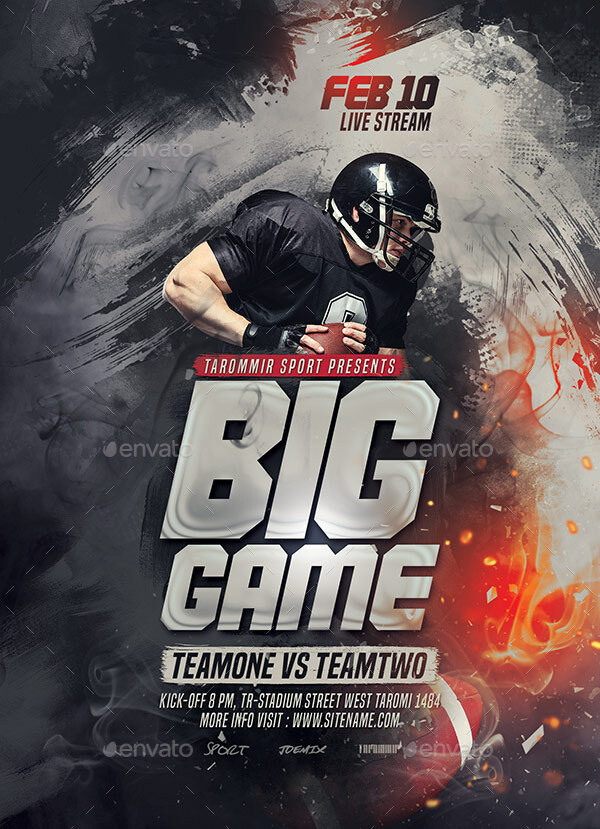 Football Flyer, Print Templates | GraphicRiver