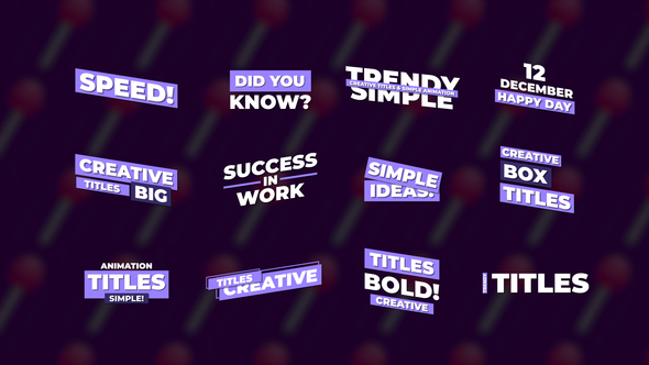 Box Titles | After Effects, After Effects Project Files | VideoHive