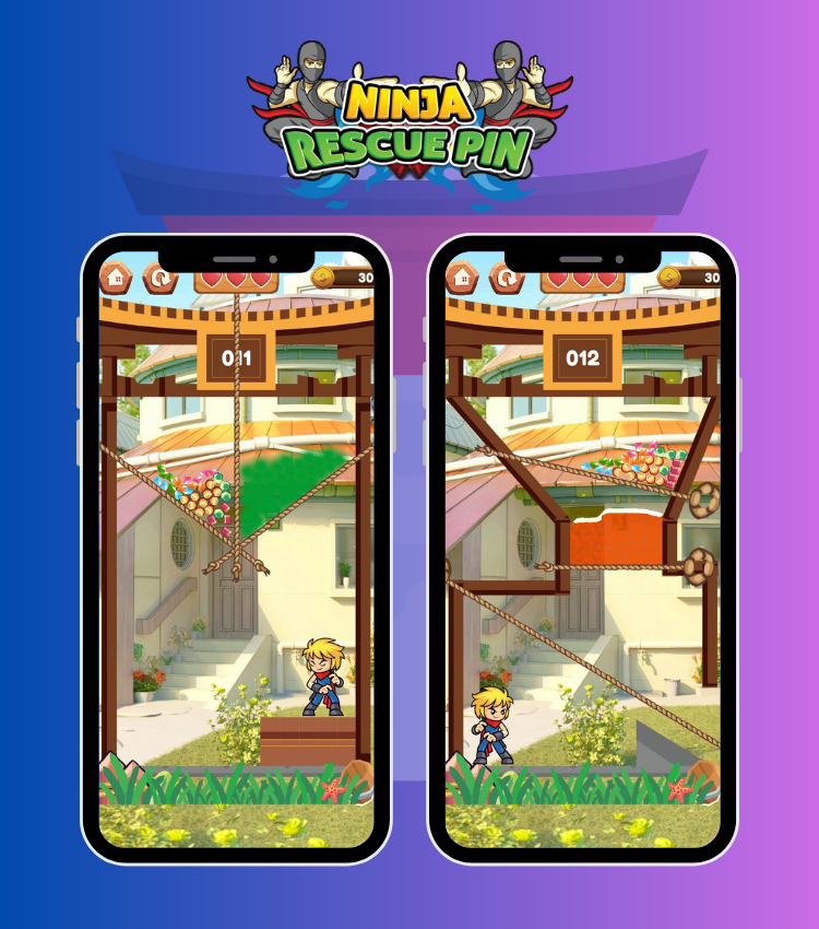 Ninja Rescue Pin - Android Unity Puzzle Pull Pin - Multiple Ads Support ...
