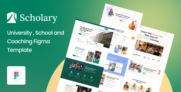Scholary - University, School and Coaching Figma Template by Mugli
