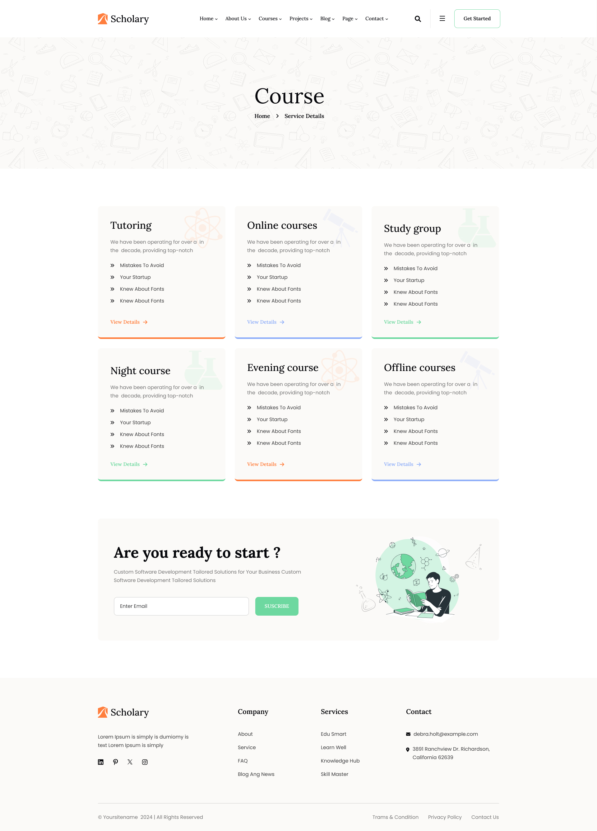 Scholary - University, School and Coaching Figma Template by Mugli