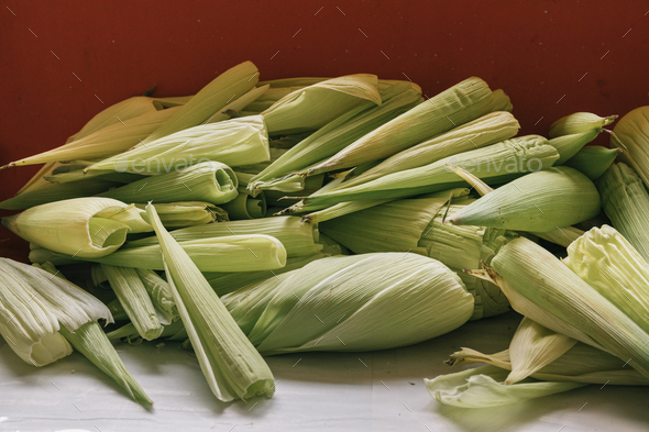 Corn husks for wrapping a traditional Peruvian food called Humitas ...