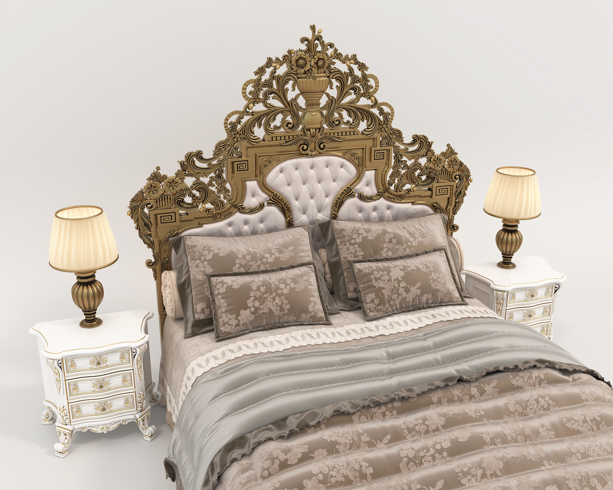 Classic Style Bed Set 33 by nhattuankts | 3DOcean