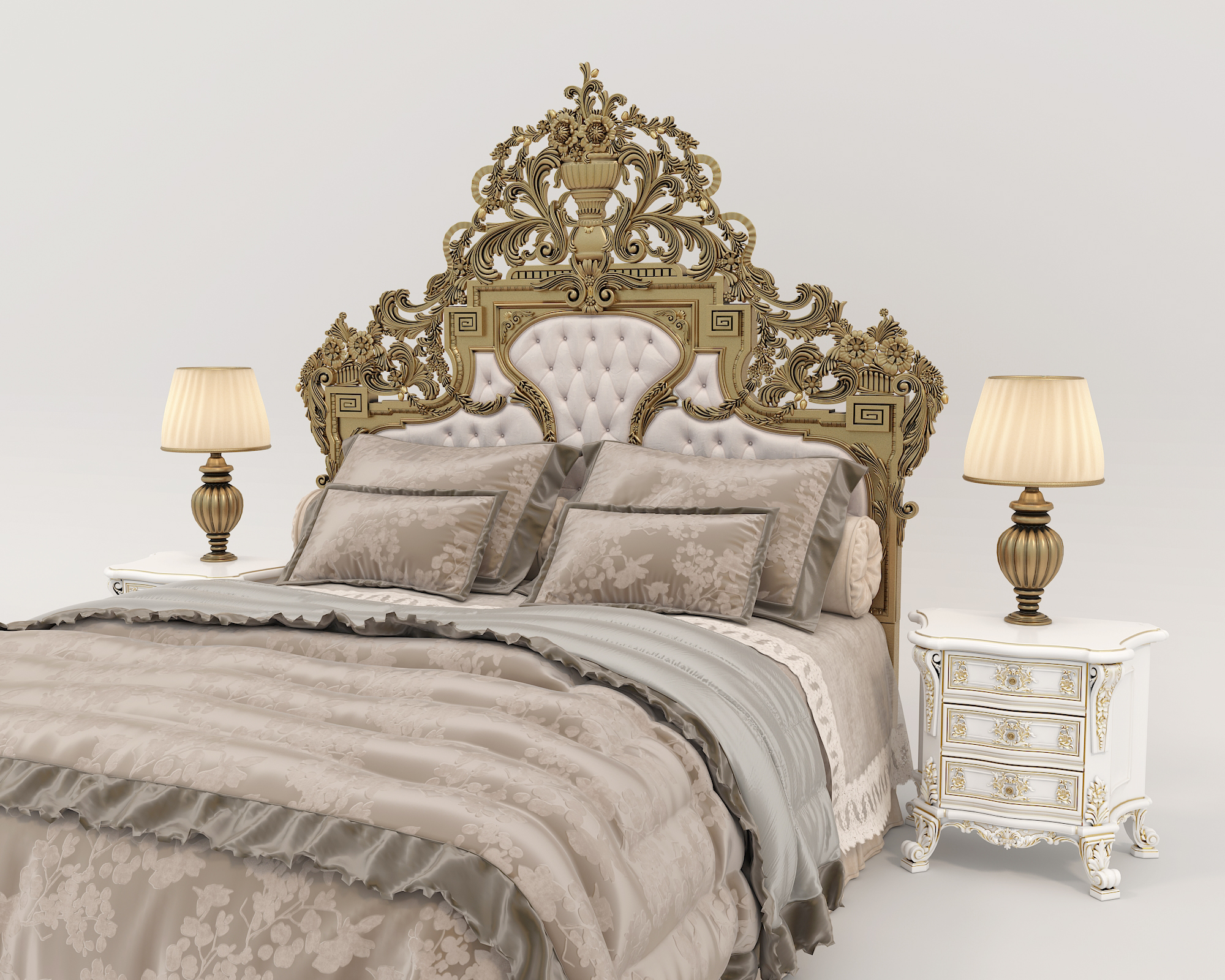 Classic Style Bed Set 33 by nhattuankts | 3DOcean