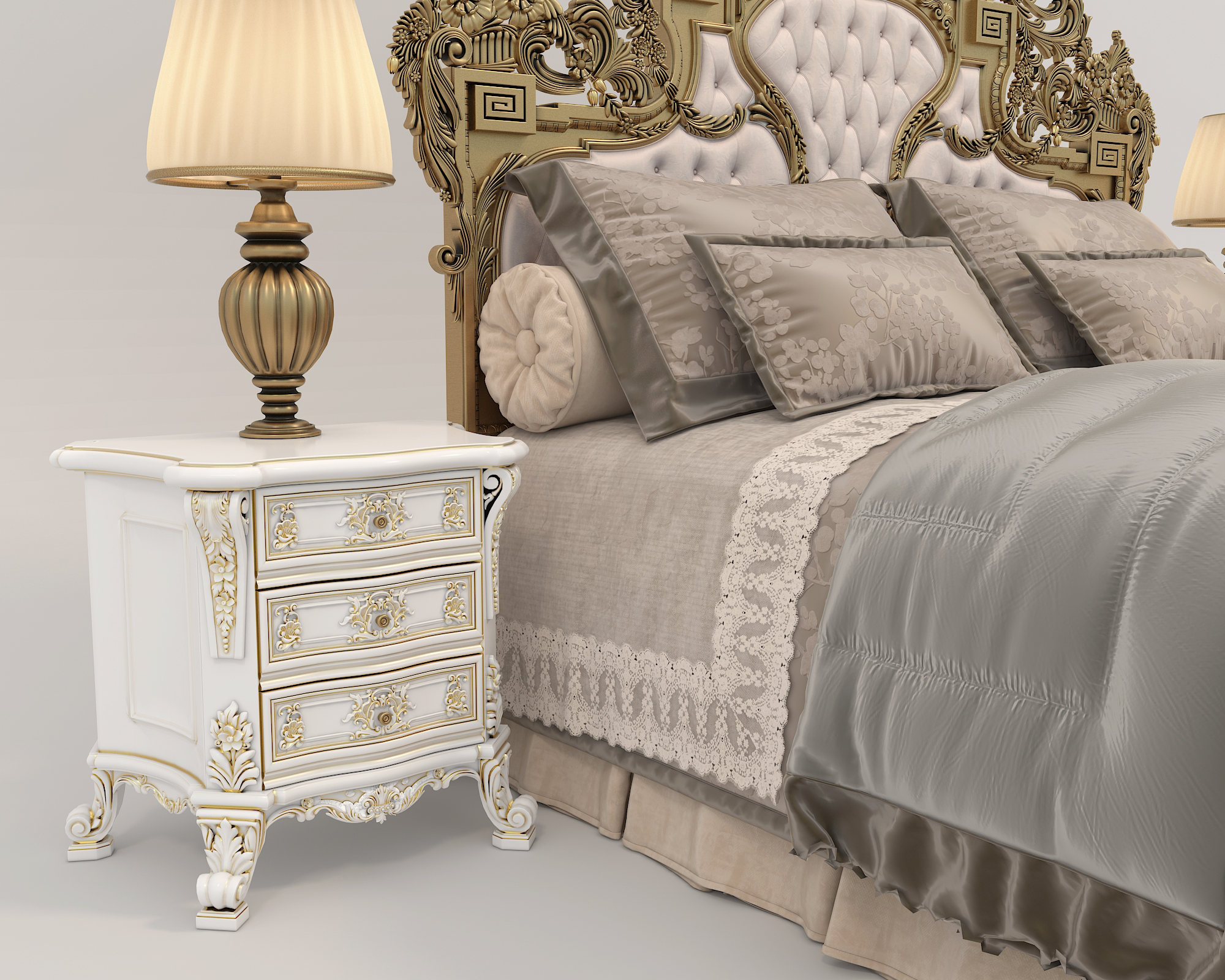Classic Style Bed Set 33 by nhattuankts | 3DOcean