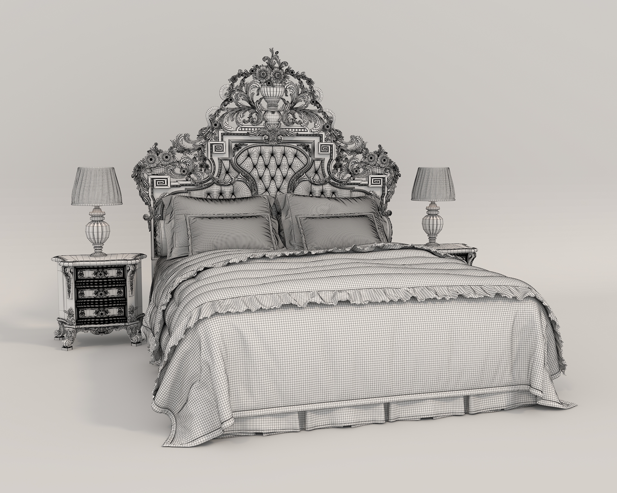 Classic Style Bed Set 33 by nhattuankts | 3DOcean