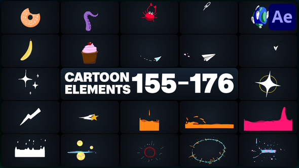 Cartoon Elements for After Effects, After Effects Project Files | VideoHive