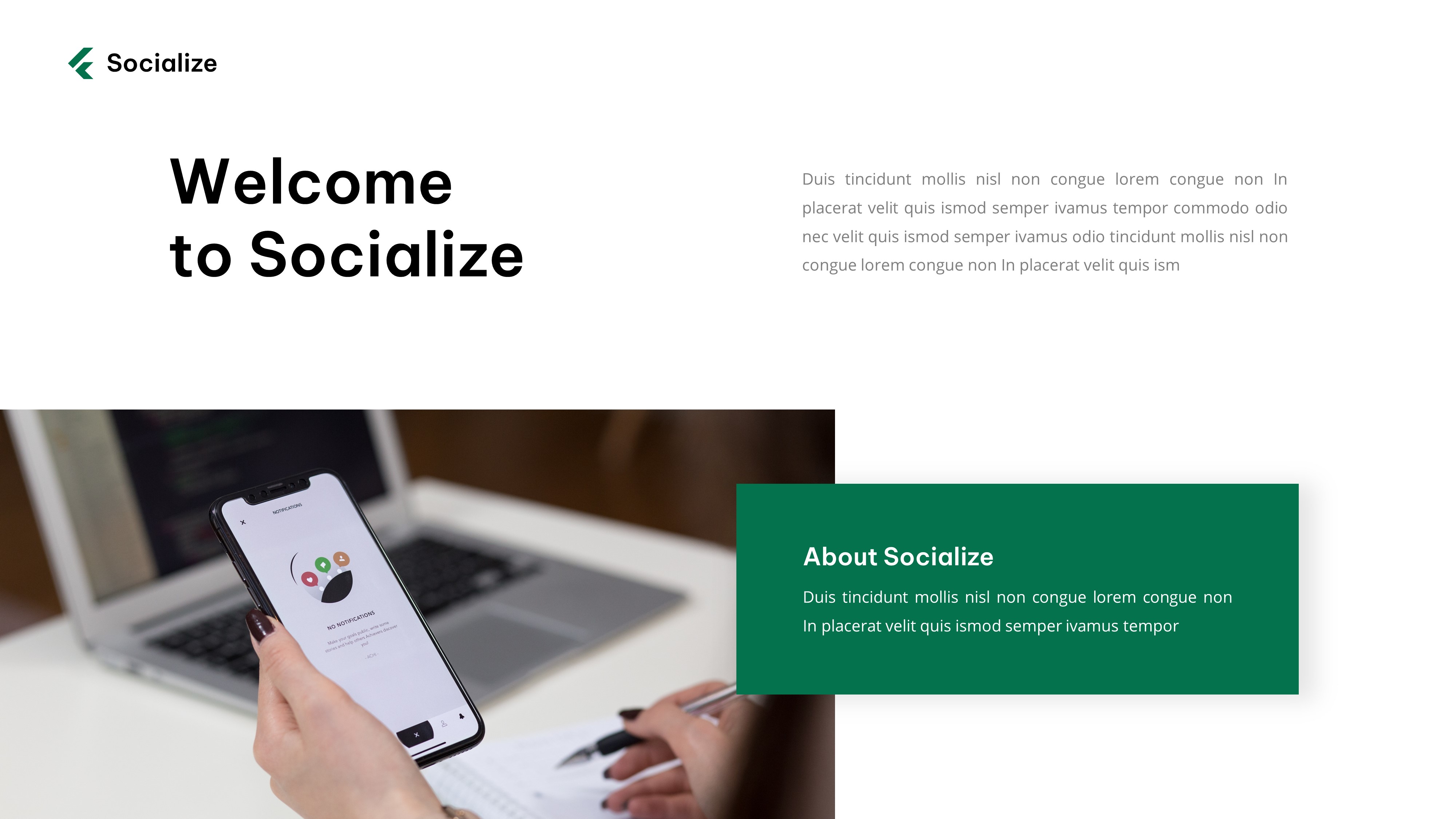 Socialize - Social Media Google Slide Presentation Template ...