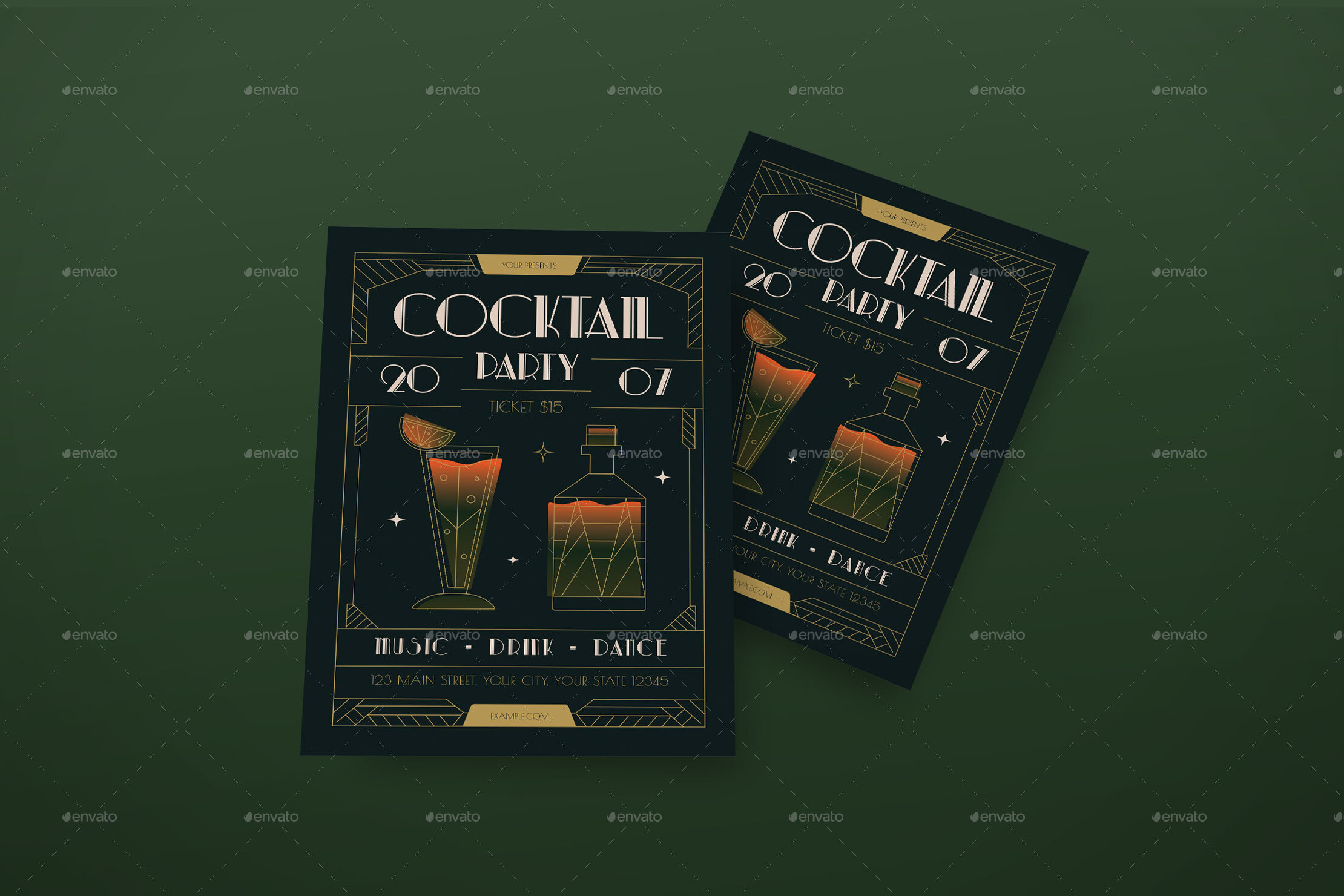 Cocktail Party Flyer, Print Templates | GraphicRiver