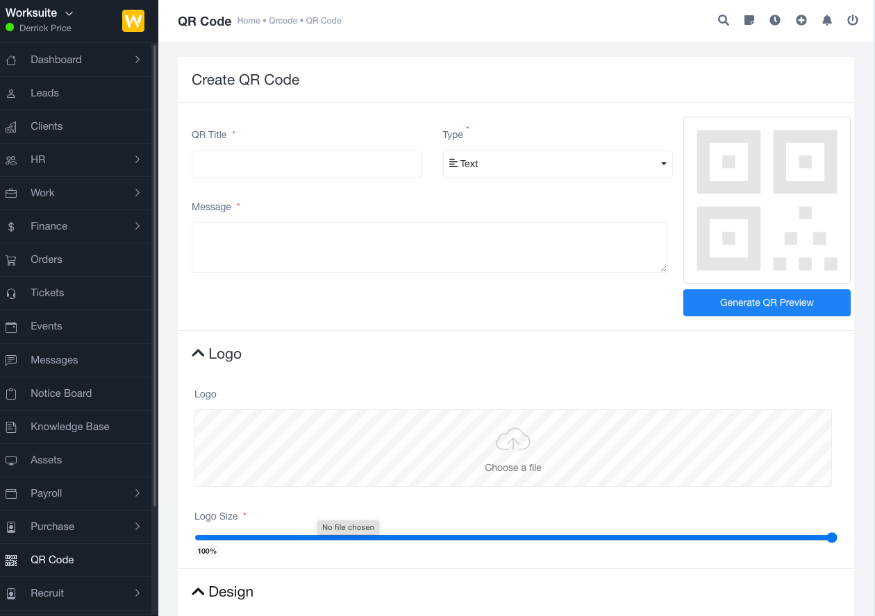 QRCode Module for Worksuite CRM by ajay138 | CodeCanyon