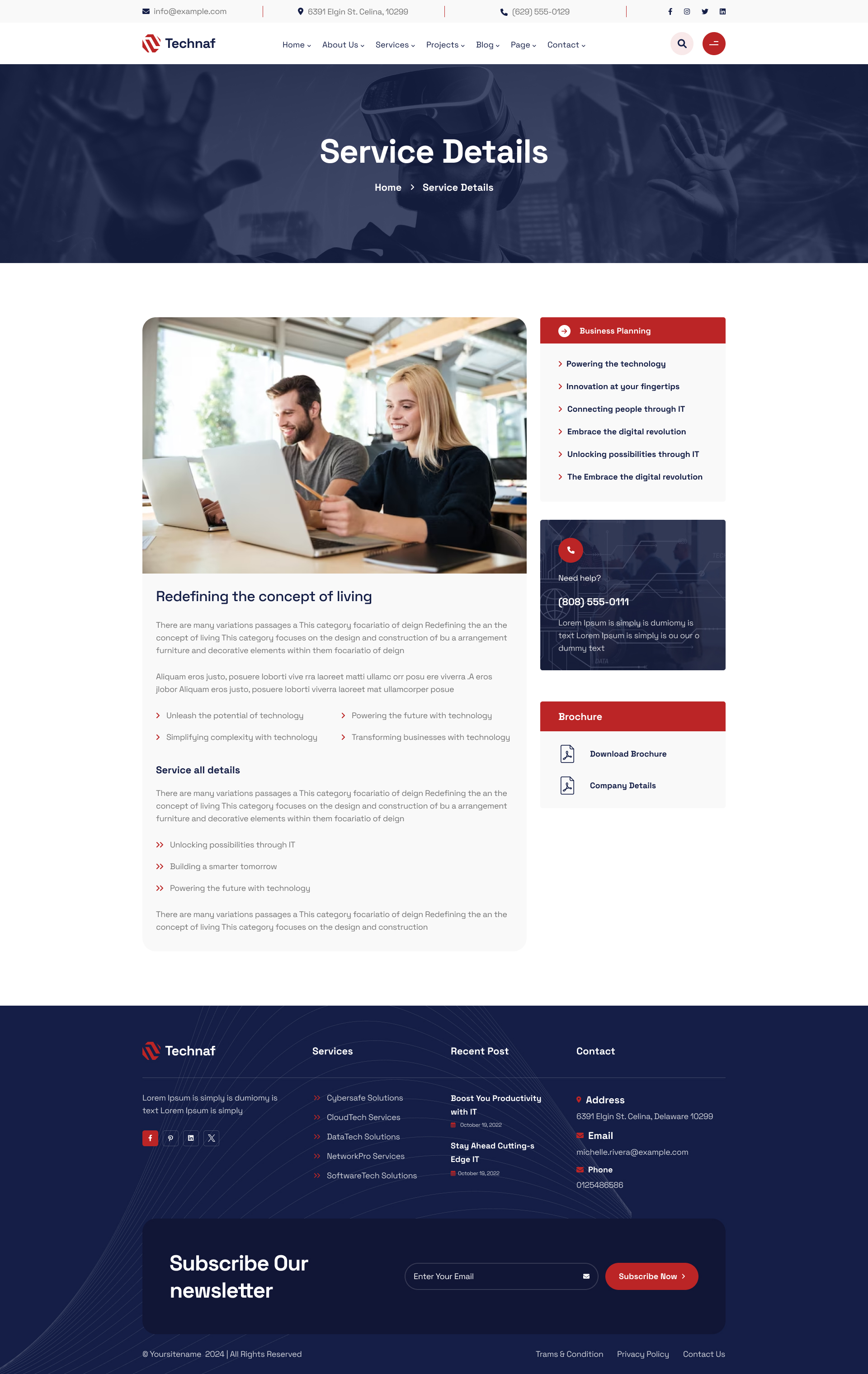 Technaf - IT Solutions & Technology Figma Template by bplugins ...