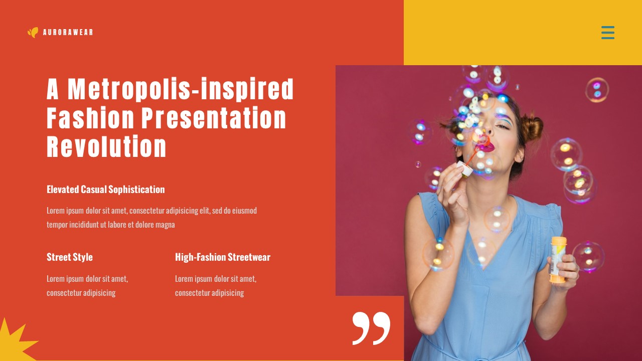 Aurorawear - Modern Creative Powerpoint Template, Presentation Templates