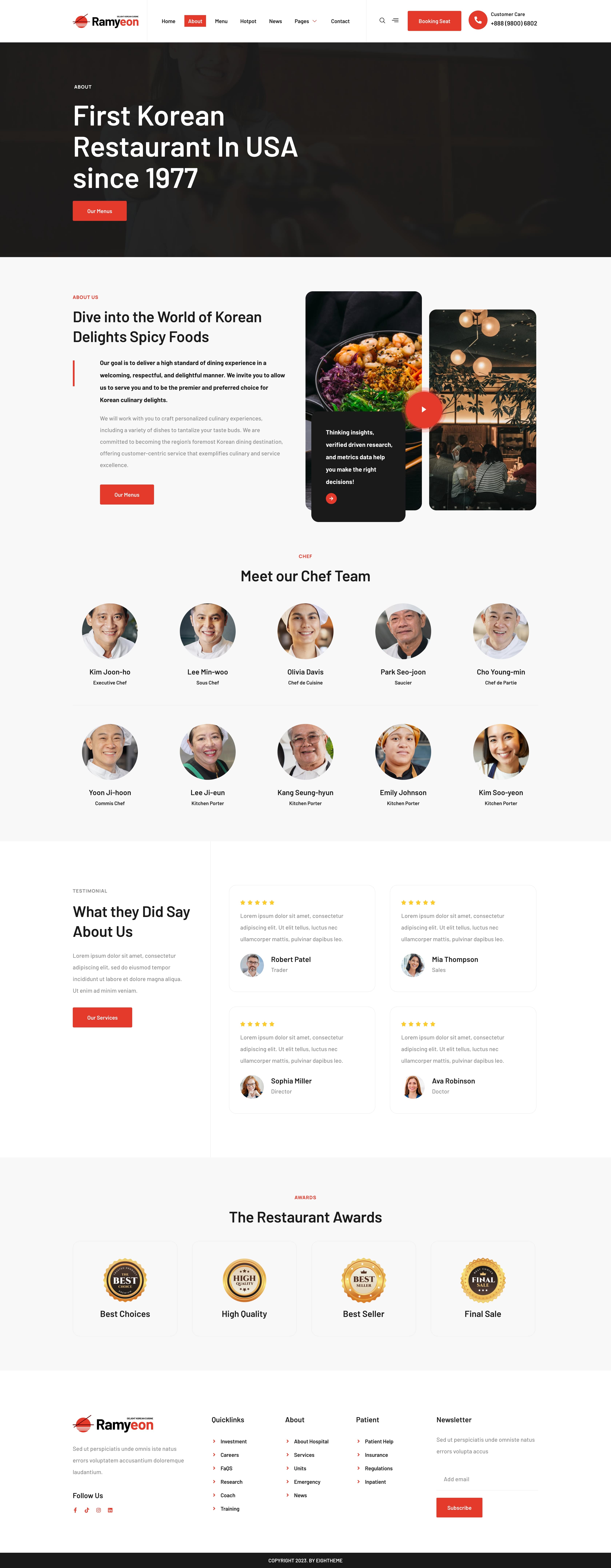 Ramyeon - Korean Restaurant Elementor Template Kit by Design_8 ...