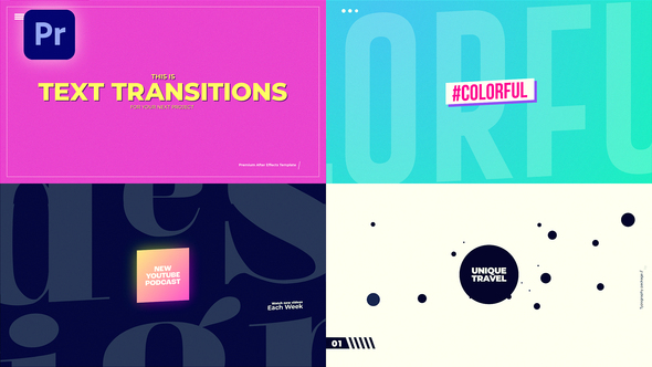 Typography Transitions, Premiere Pro Templates | VideoHive
