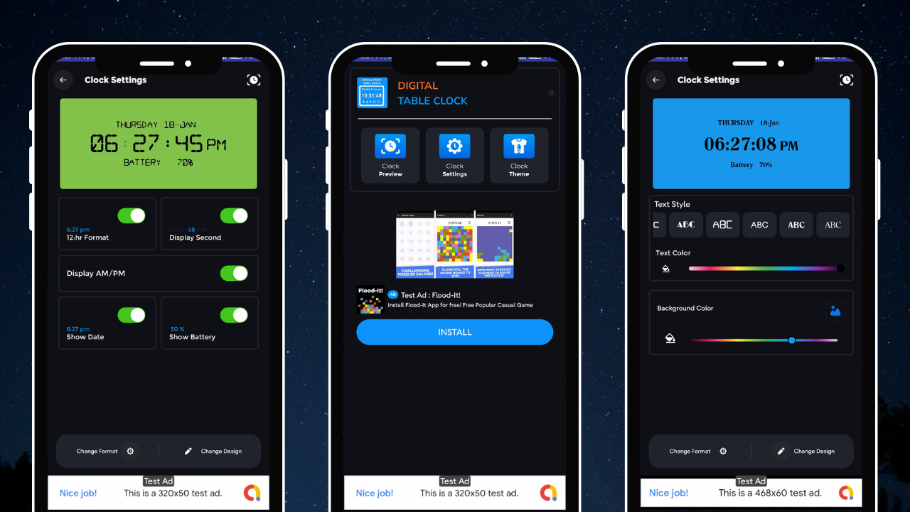 Digital Study Table Clock Android by MJAppsStudio | CodeCanyon