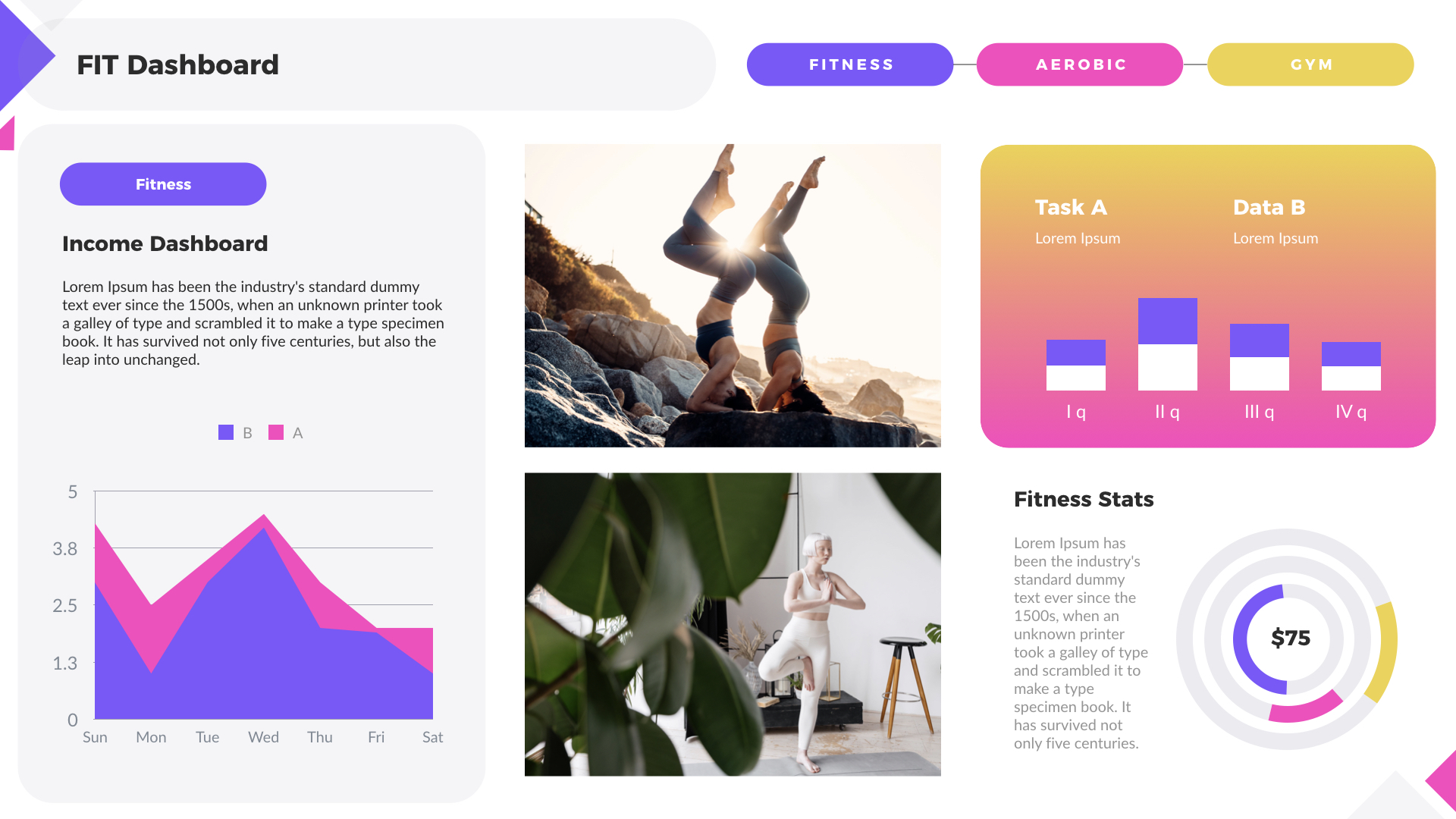 Fit Dashboards Keynote Presentation Template for Mac, Presentation ...