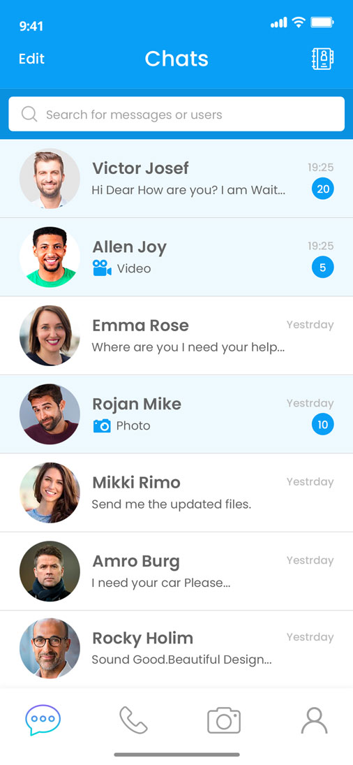 Jholam - Chat App UI KIT by sonia_dev | ThemeForest