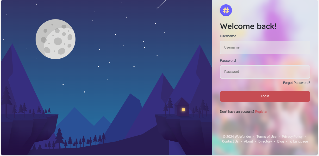 Glass - The Ultimate Welcome Page Themes For WoWonder by kaikeferraz_dev