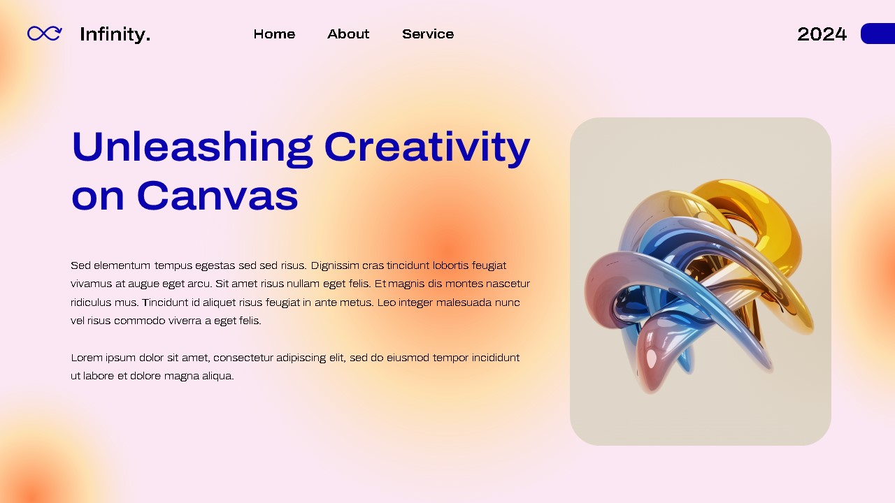 Infinity - Creative Art Studio PowerPoint Template, Presentation Templates